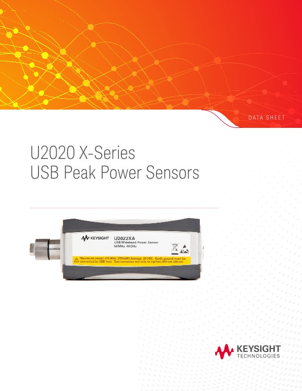U2020 X-Series USB Peak and Average Power Sensors PDF Asset Page | Keysight